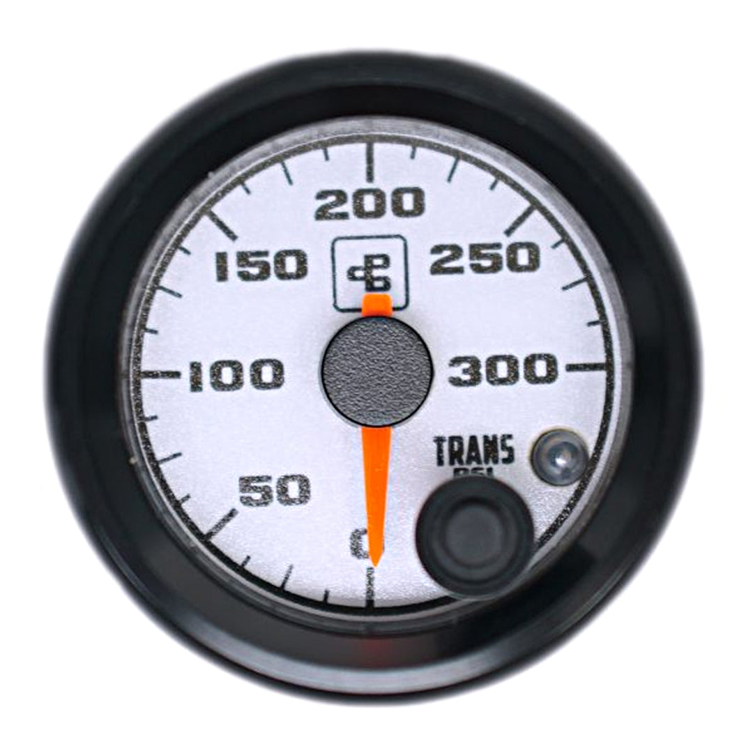 Power Driven White 2-1/16" 300 psi Transmission Line Pressure Gauge wi ...